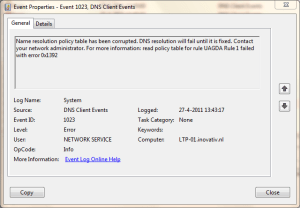 Corrupted Name Resolution Table (NRPT) #DirectAccess – Modern Workplace