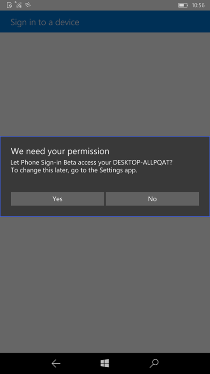 Unlock your Windows 10 PC with your Windows Mobile Phone Sign-in App ...